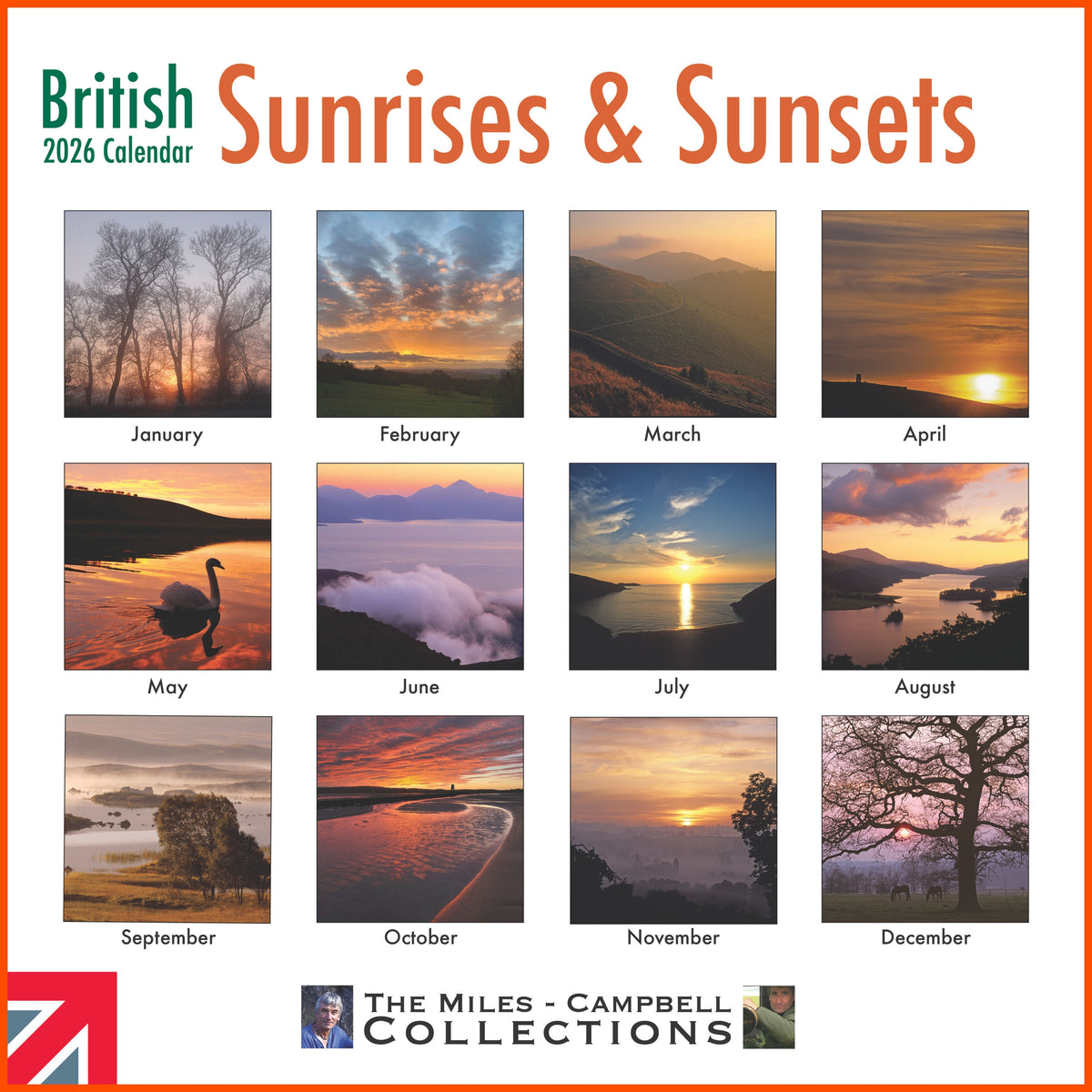 British Sunrises & Sunsets 2026 Calendar by Archie Miles & Laurie Camp ...