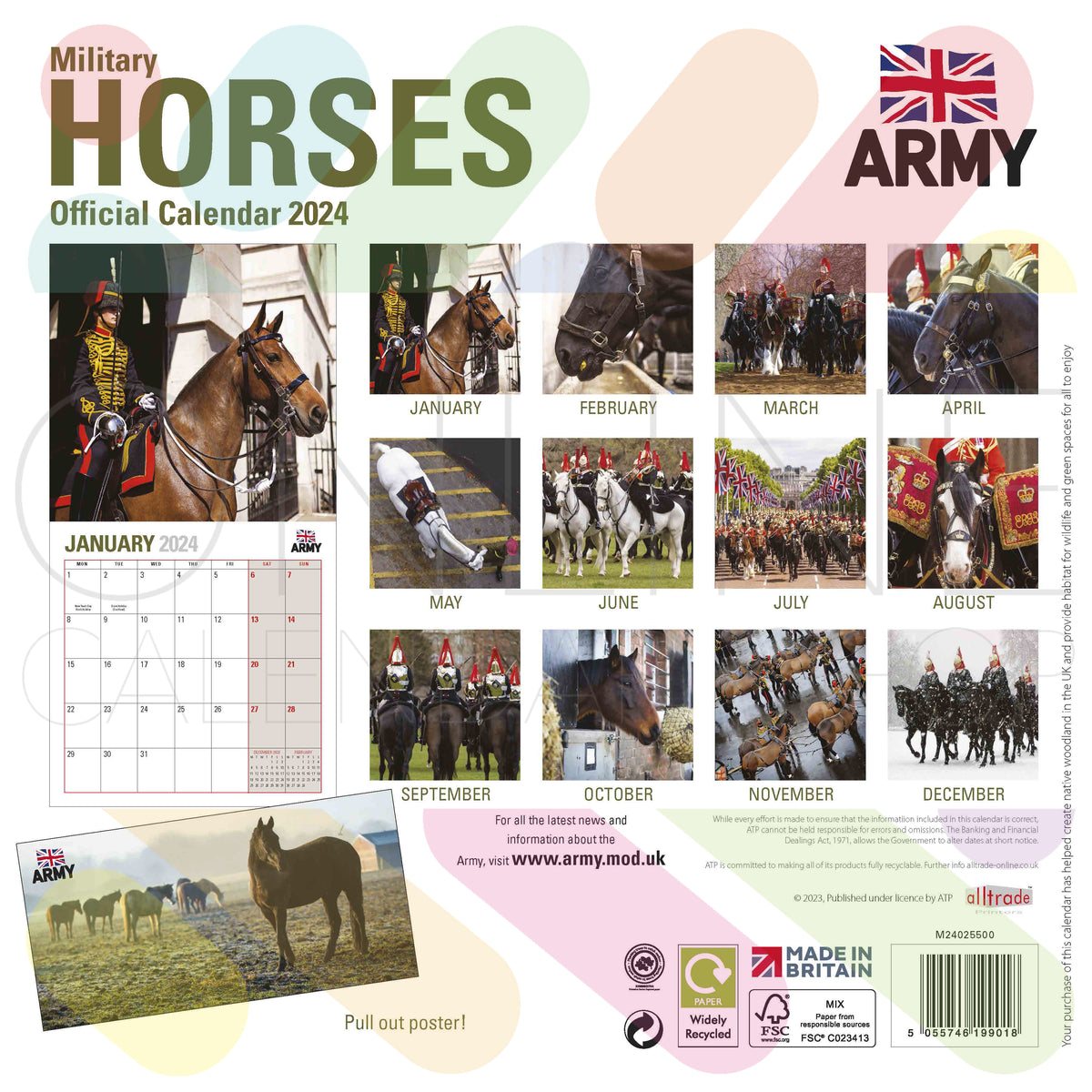 OFFICIAL MILITARY HORSES 2024 CALENDAR – Online Calendar Shop